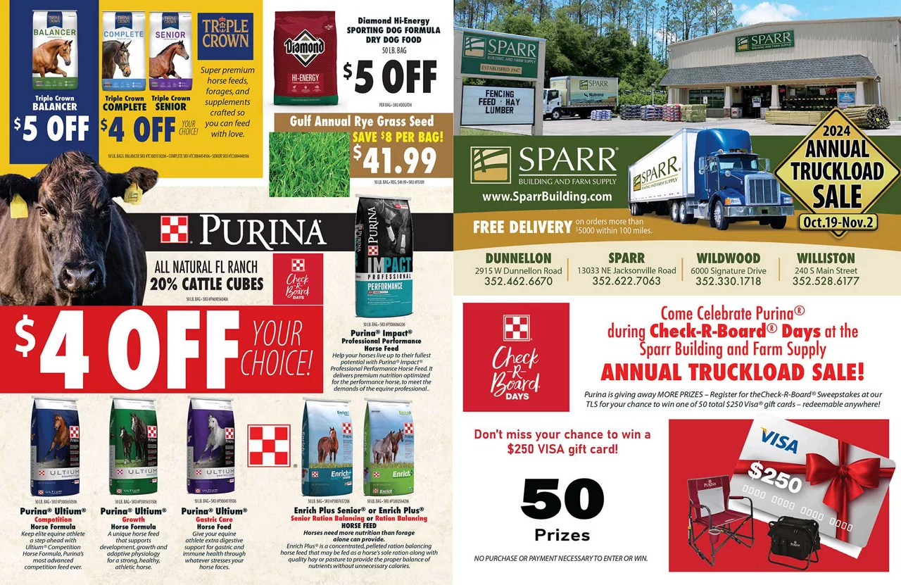 Events & Specials | Sparr Building & Farm Supply