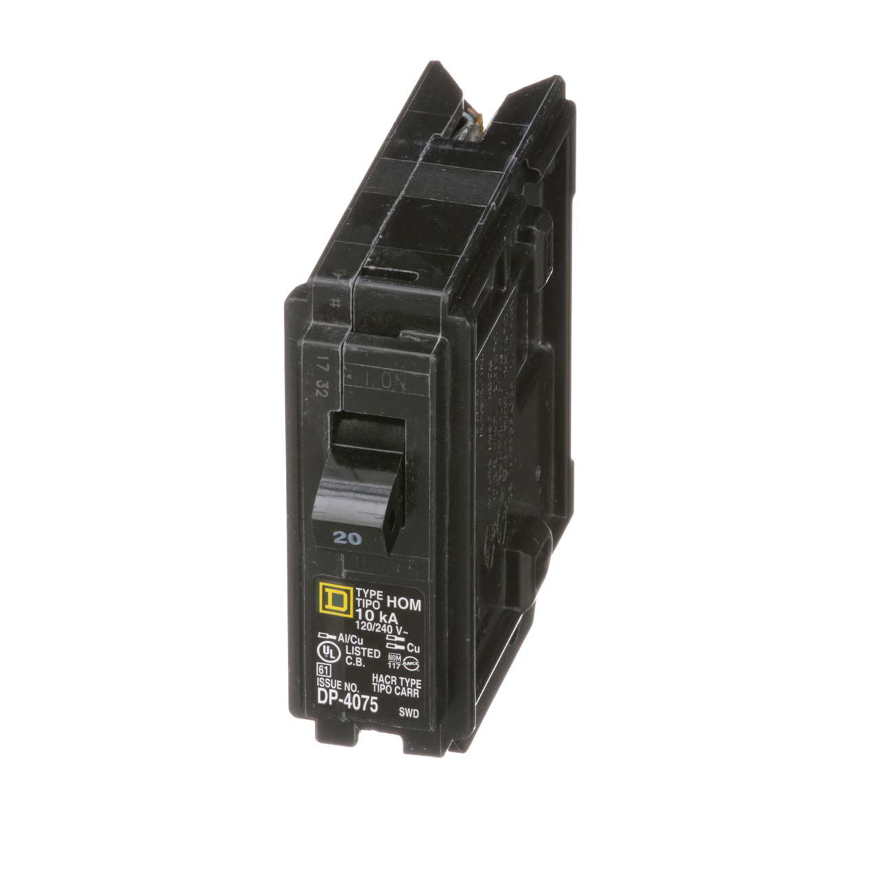 Square D Homeline 20A Single-Pole Standard Trip Circuit Breaker | Do it ...