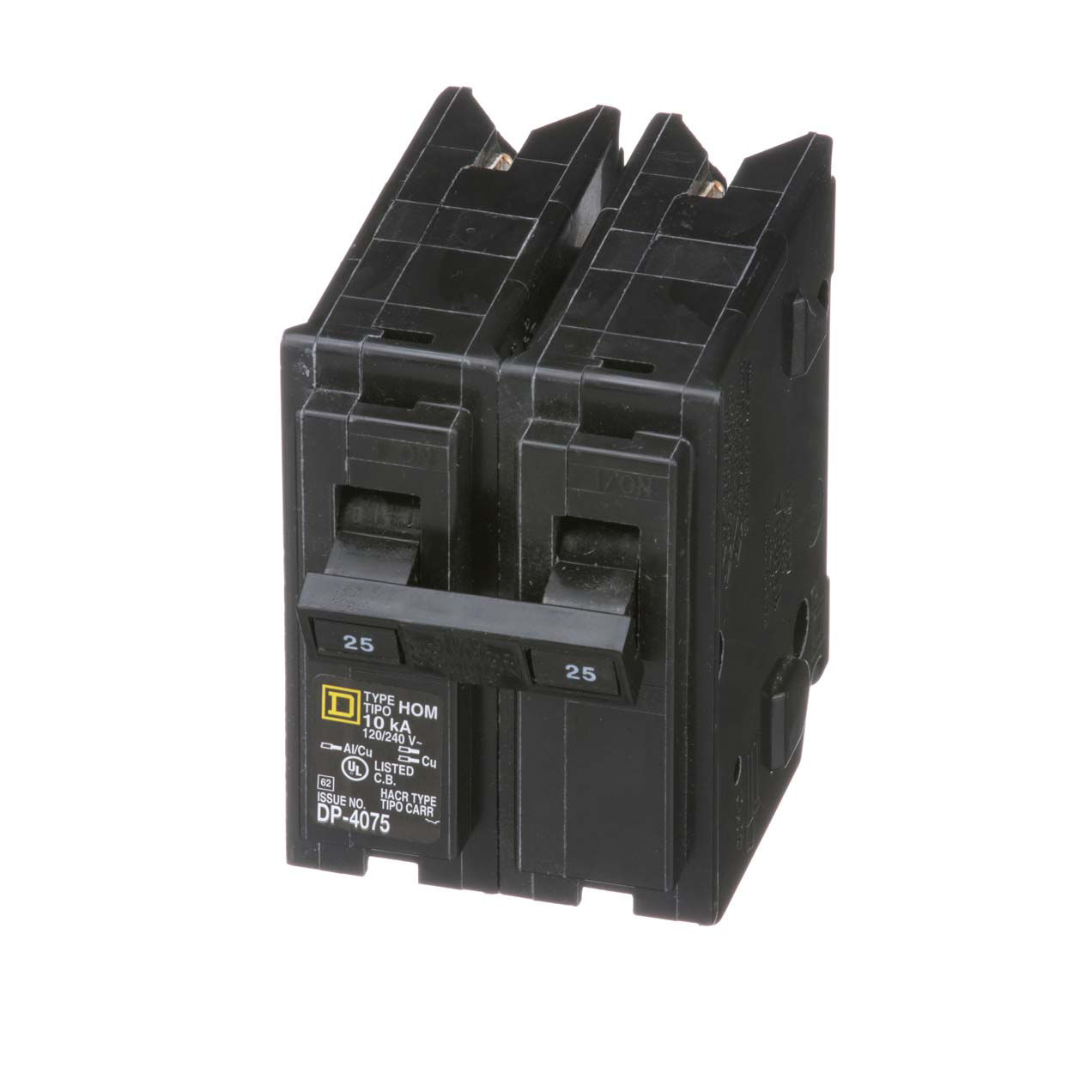 Square D Homeline 25A Double-Pole Standard Trip Circuit Breaker | Do it ...