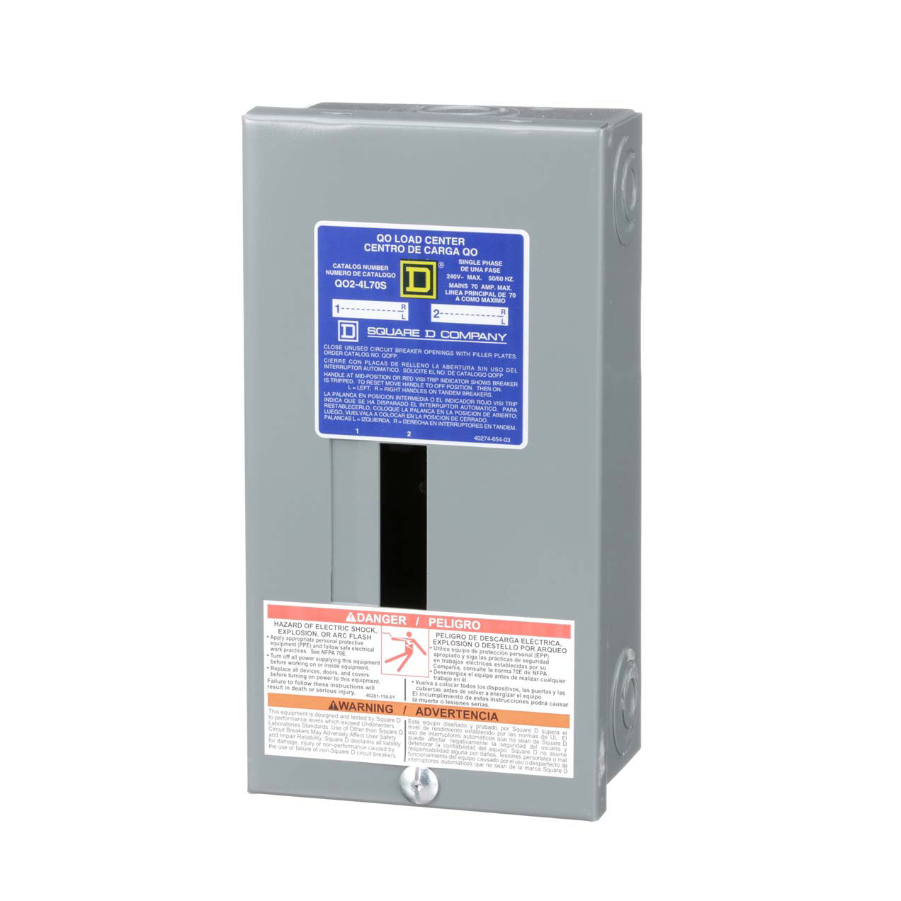 Square D QO 70A 2-Space 4-Circuit Indoor Main Lug Load Center | Do it Best