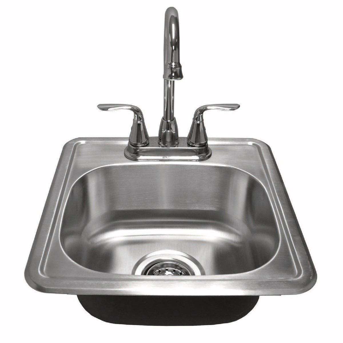 CMI 15 In. x 15 In. x 6 In. Deep Single Bowl Stainless Steel Bar Sink ...