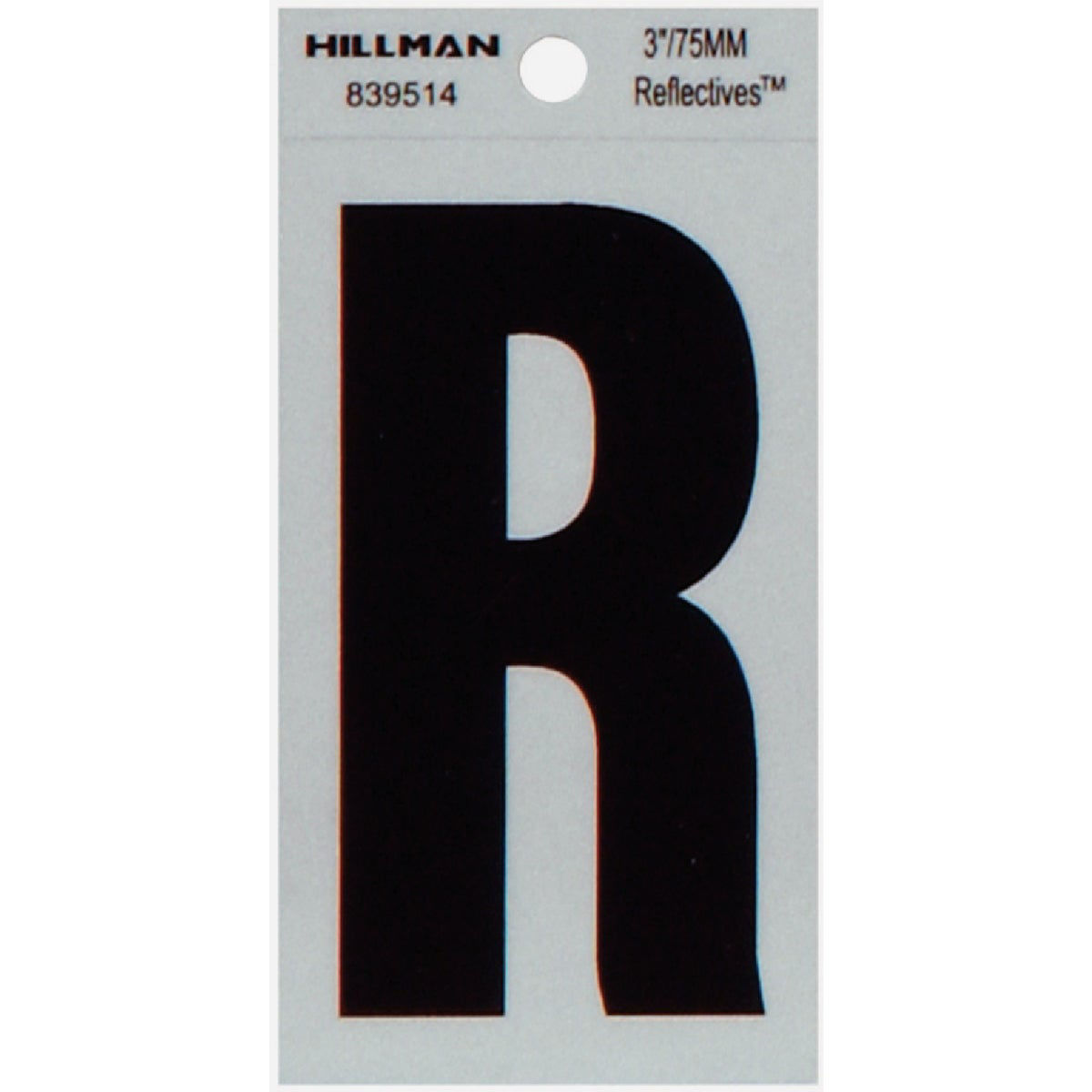 Hillman Thin Adhesive Letter R Black and Silver (3") | Do it Best