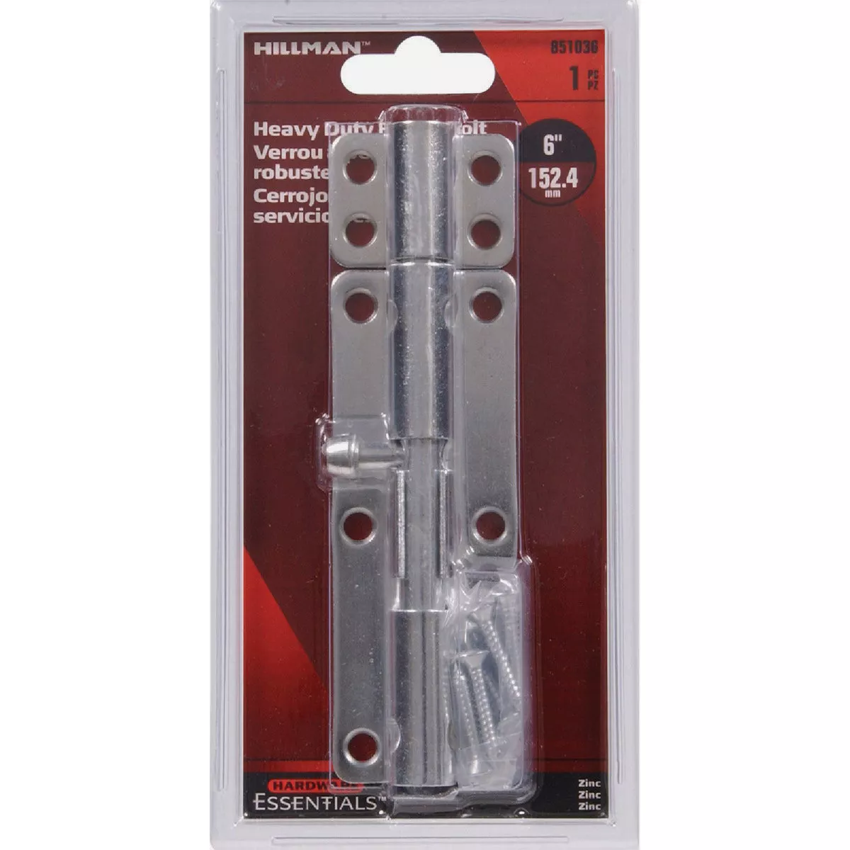 Hardware Essentials 6 In, ZInc Heavy Duty Barrel Bolt | True Value Hardware