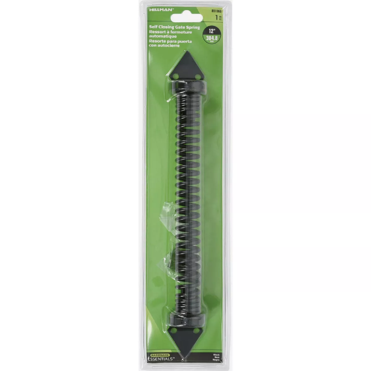 Hardware Essentials 12 In. Black Self Closing Adjustable Tension Gate ...