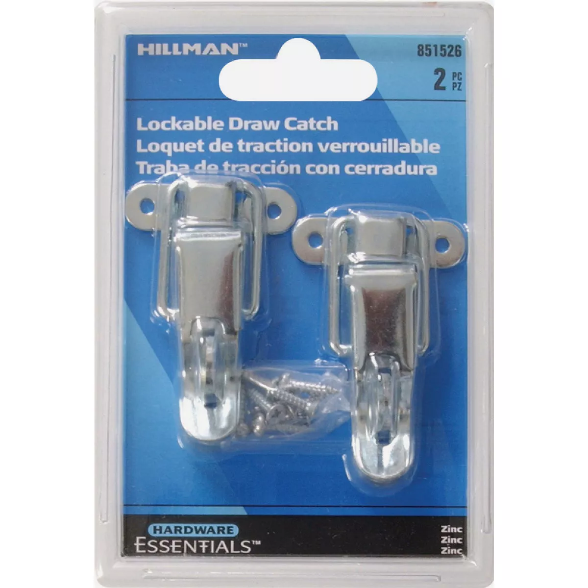 Hardware Essentials Zinc Wide Lockable Draw Catch (2-Pack) | Do it Best