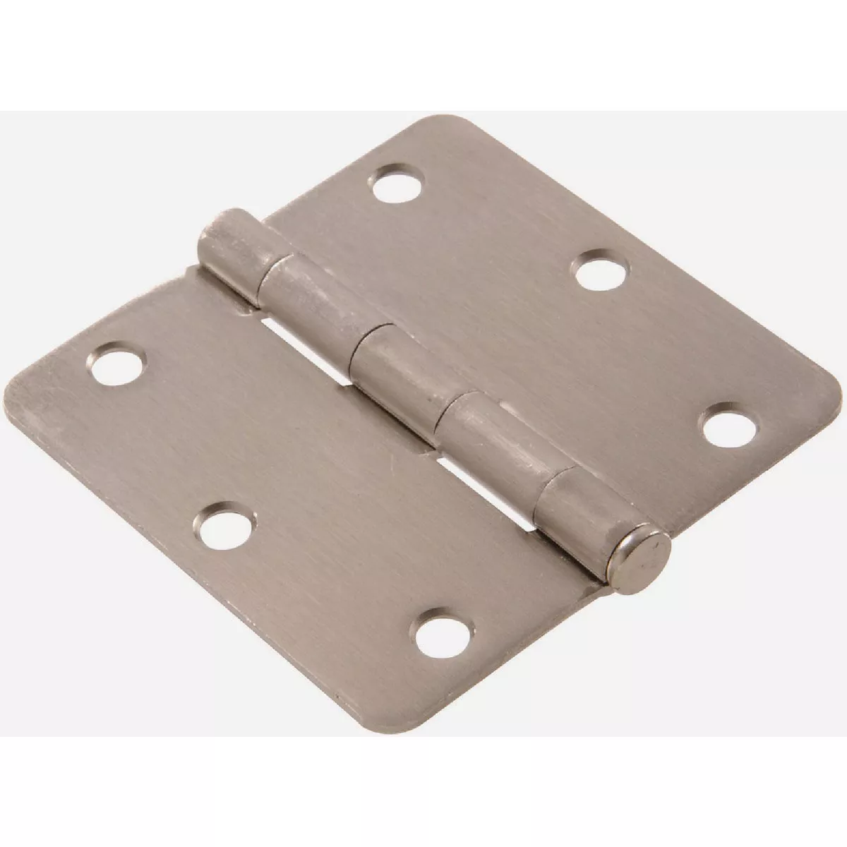 Hardware Essentials 1/4" Round Corner Door Hinge Satin Nickel (3-1/2 ...