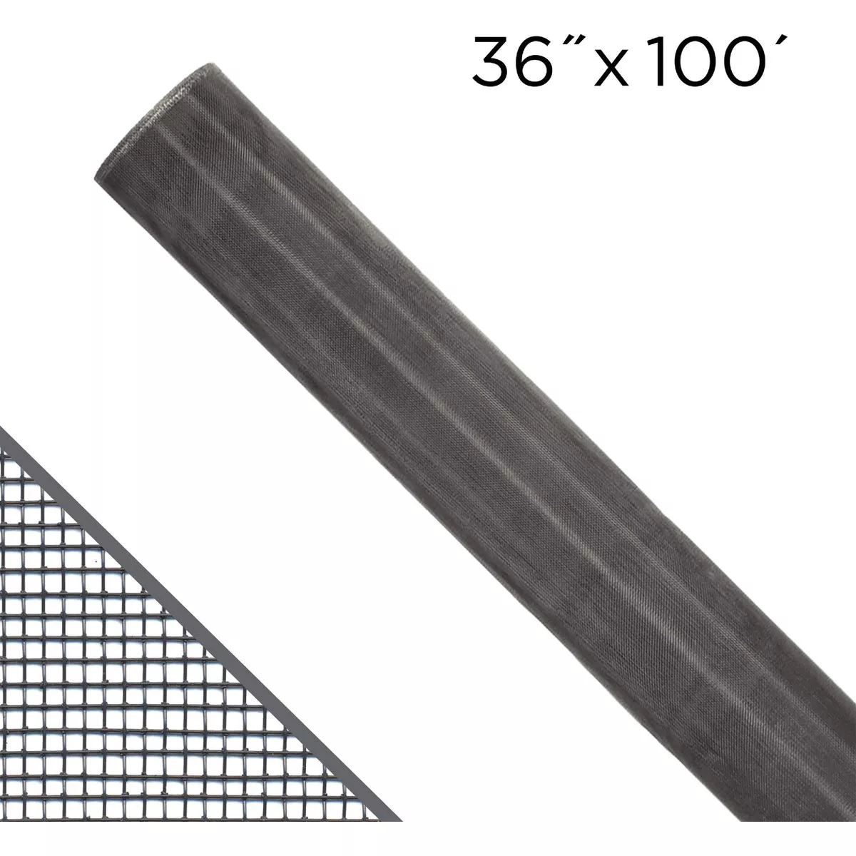 New York Wire 32 In. x 100 Ft. Aluminum Charcoal Screen | True Value ...