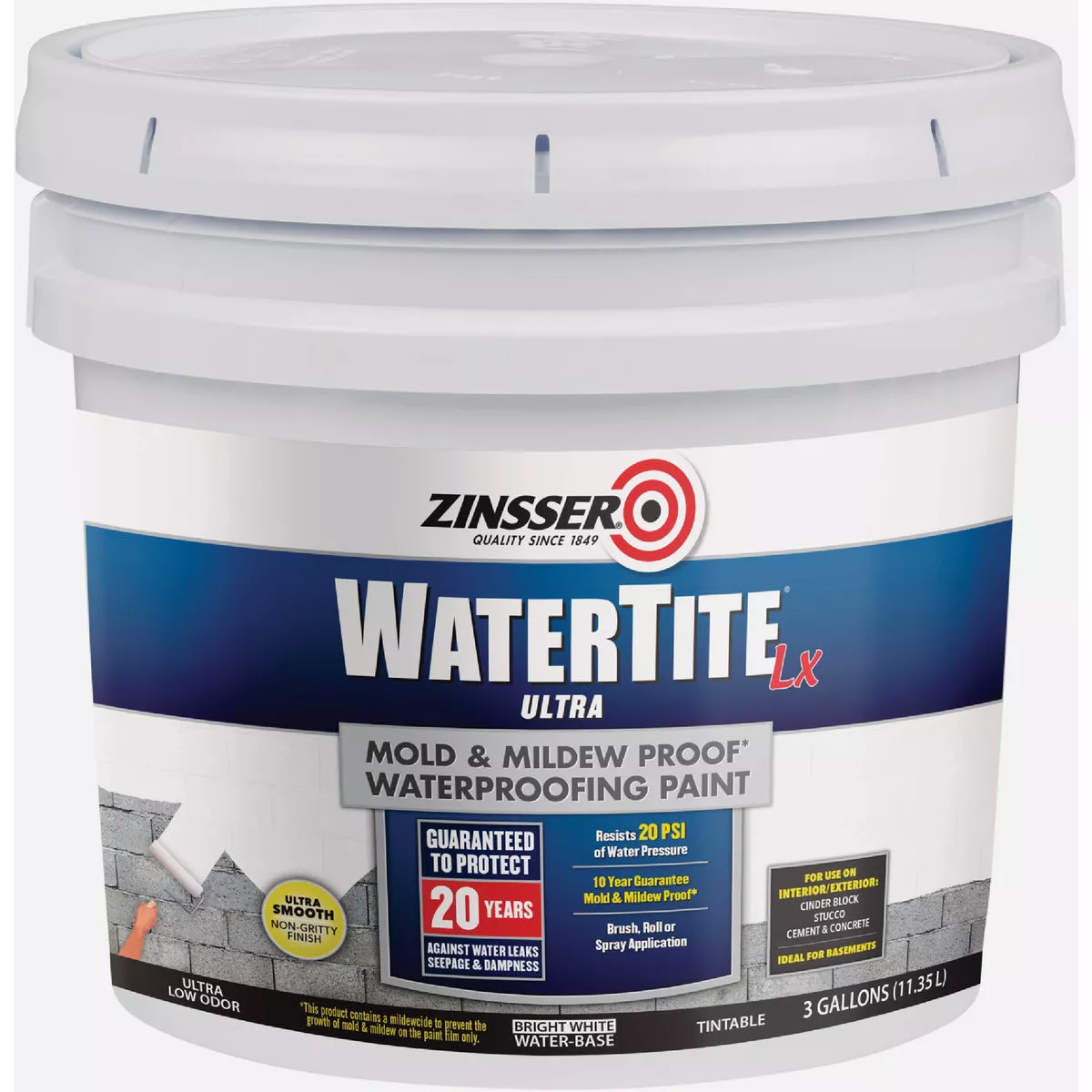 Zinsser WaterTite LX Ultra Bright White Mold and Mildew-Proof ...