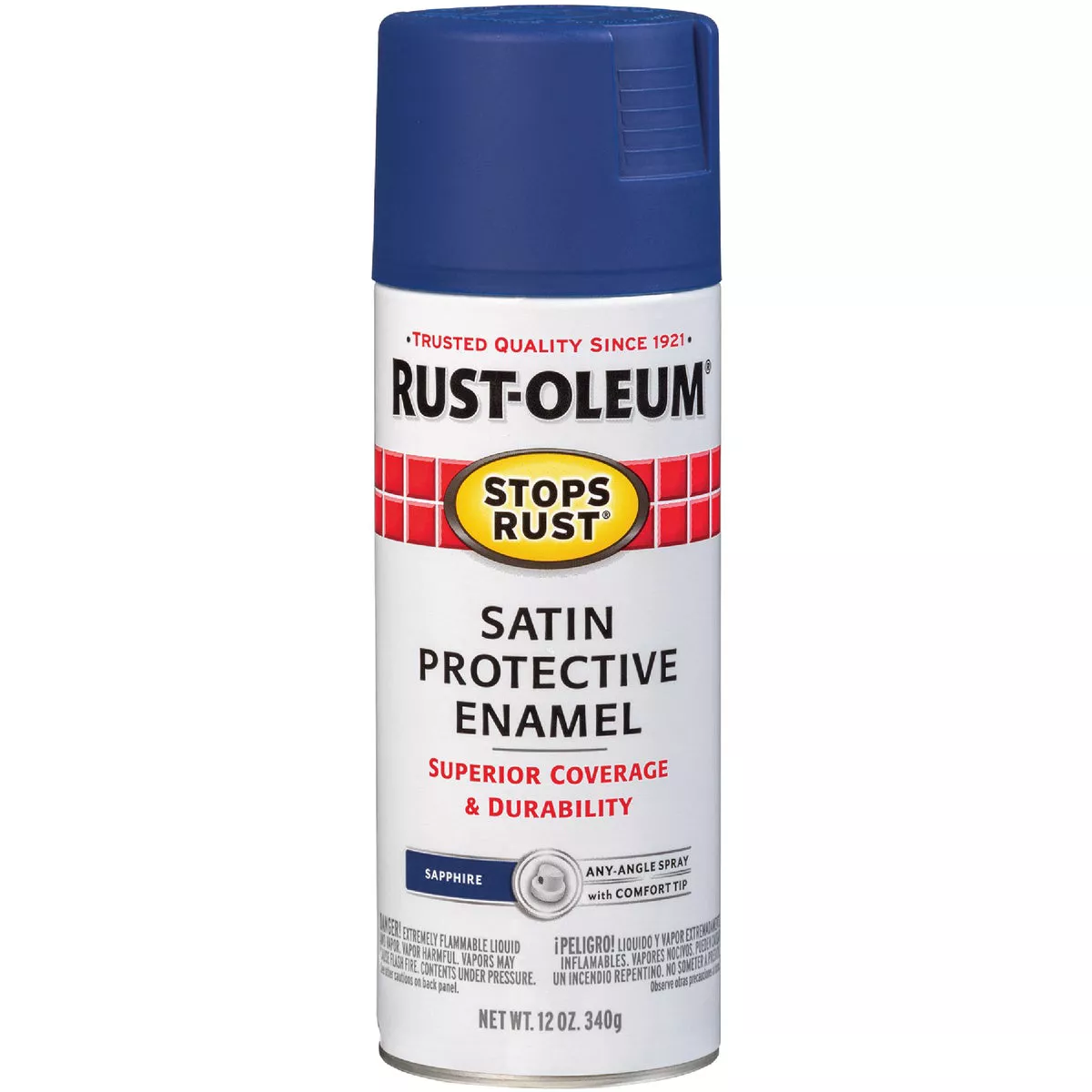 Rust-Oleum Stops Rust Sapphire Satin 12 Oz. Anti-Rust Spray Paint | Do ...