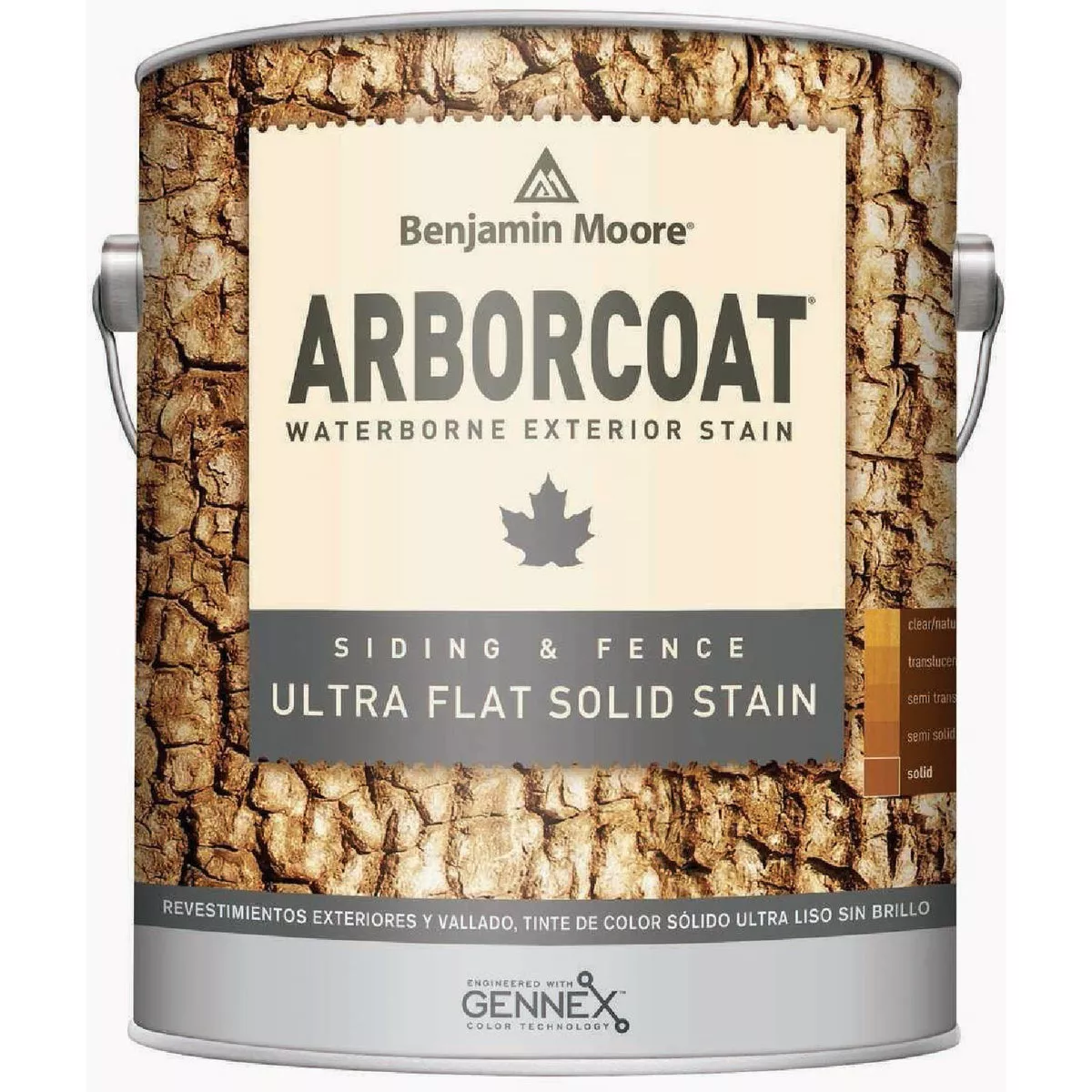 Benjamin Moore Solid Waterborne Ultra Flat Exterior Stain, White, 1 Gal ...
