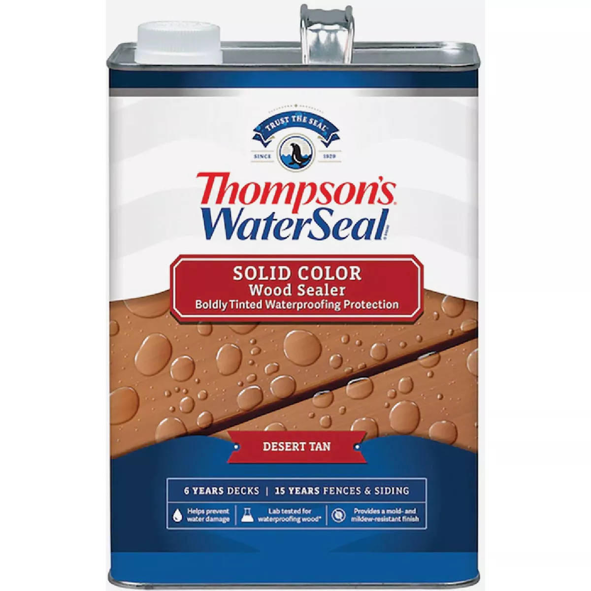 Thompson's WaterSeal Solid Exterior Wood Stain & Sealer, Desert Tan, 1 ...