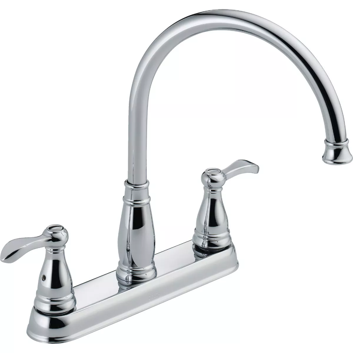 Delta Porter Double Handle Kitchen Faucet with Side Spray, Chrome | Do ...