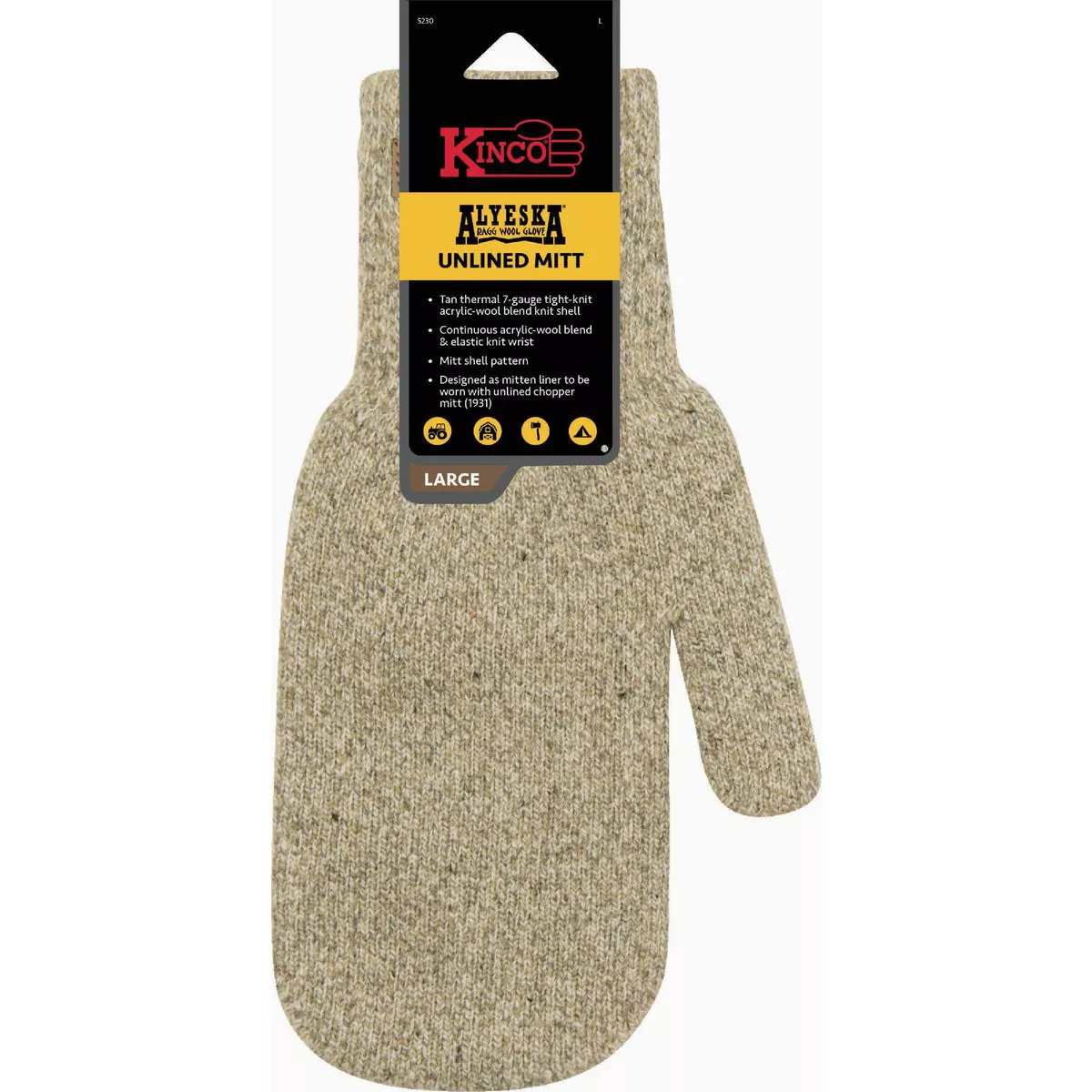 Kinco Alyeska Men's XL Unlined Acrylic Mitt- | True Value Hardware