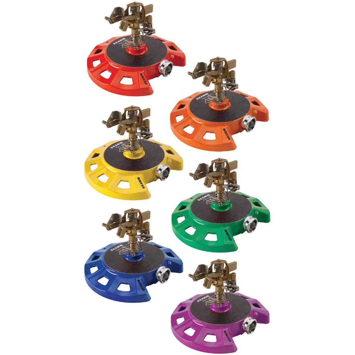 Dramm ColorStorm Brass/Zinc/Aluminum 72 Ft. Dia. Adjustable Spinning ...