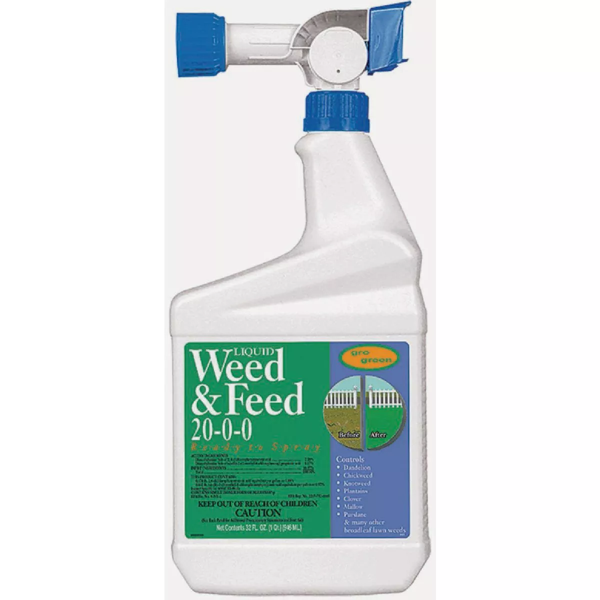 Gro Green Weed & Feed 32 Oz. Ready To Spray 20-0-0 Lawn Fertilizer with ...