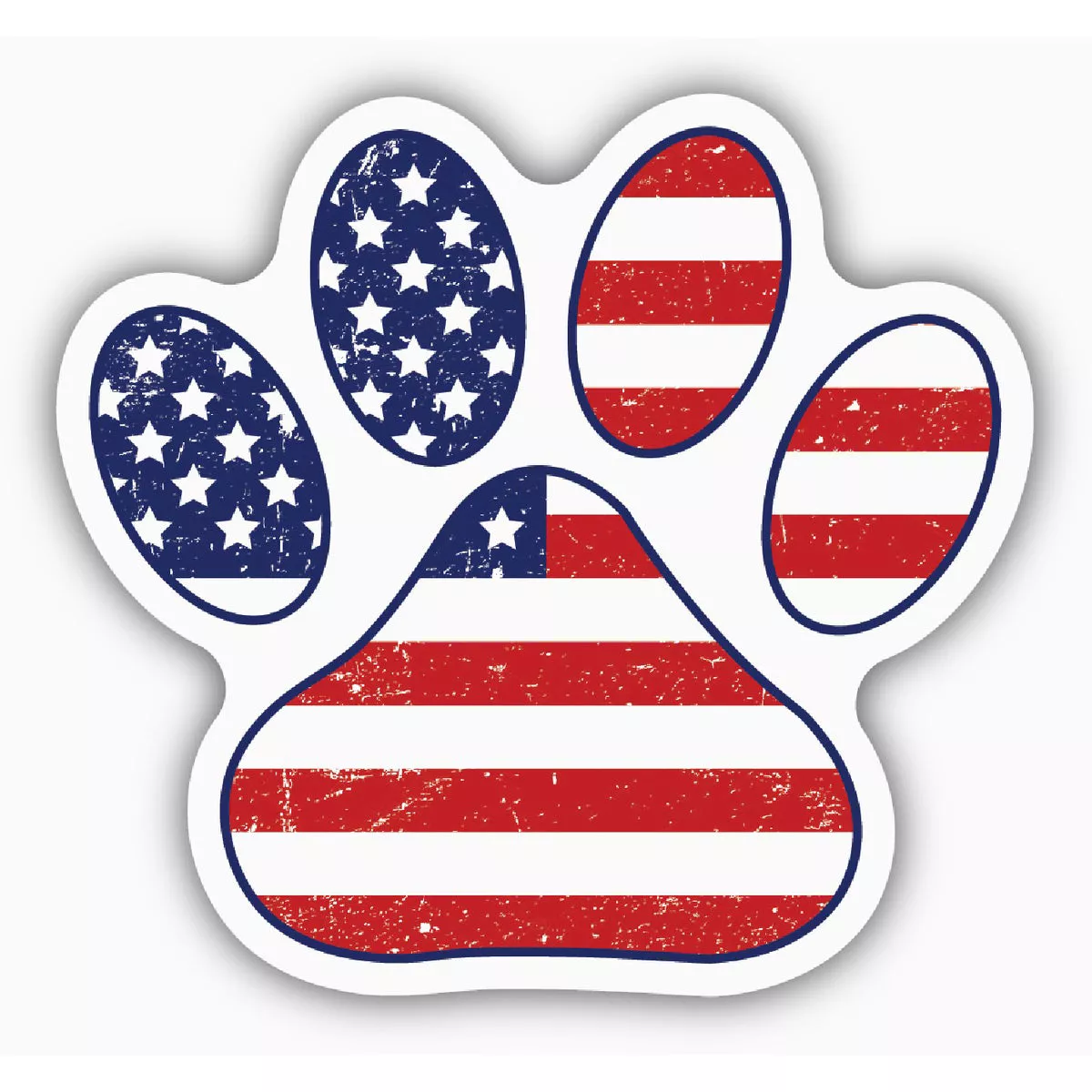 Stickers Northwest Paw Print American Flag Sticker | Do it Best