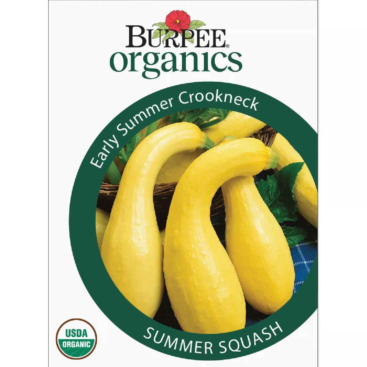 Burpee Organic Squash, Summer Early Summer Crookneck Seed Packet | True ...