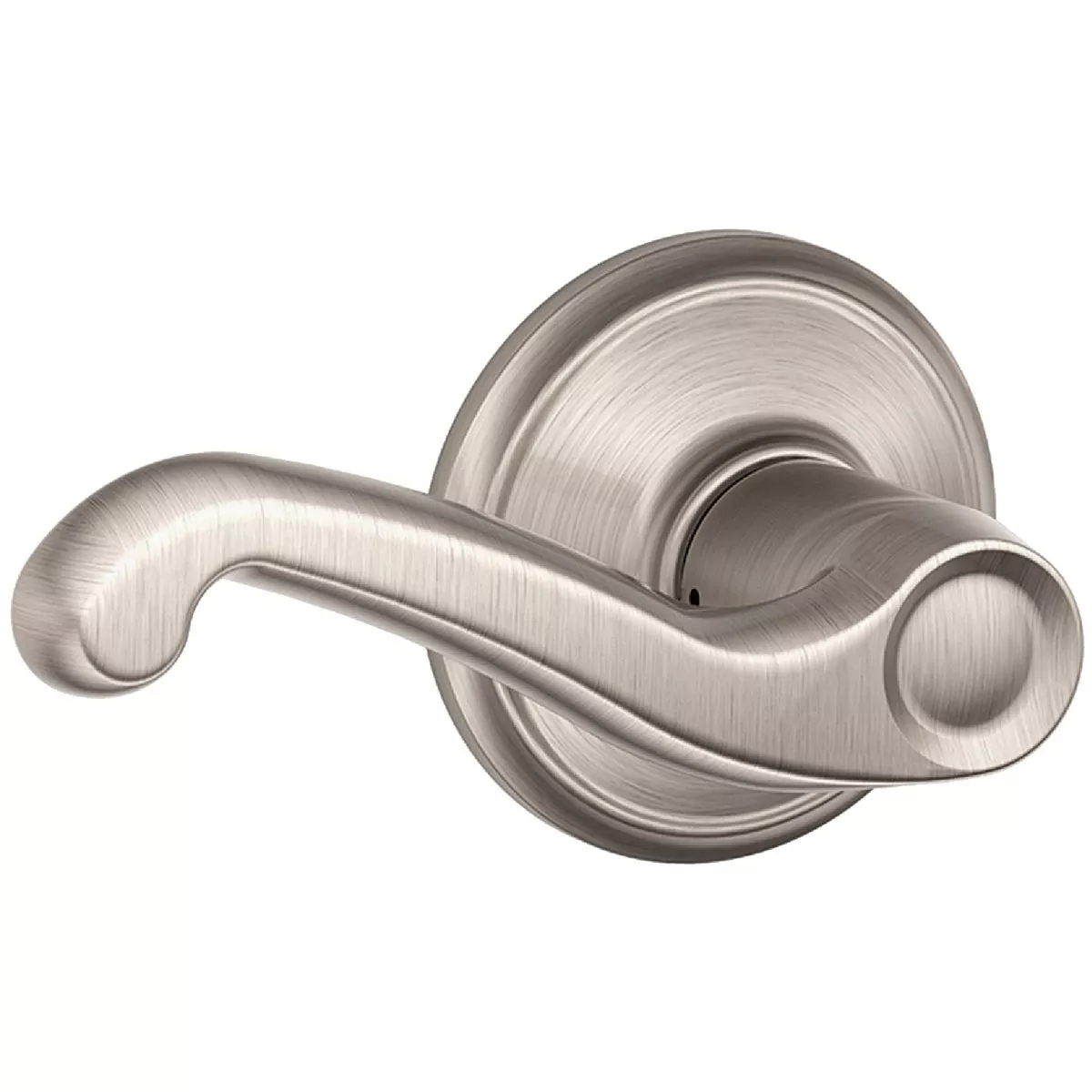 Schlage F Series Passage Function, Flair Lever, 619 Satin Nickel Finish ...