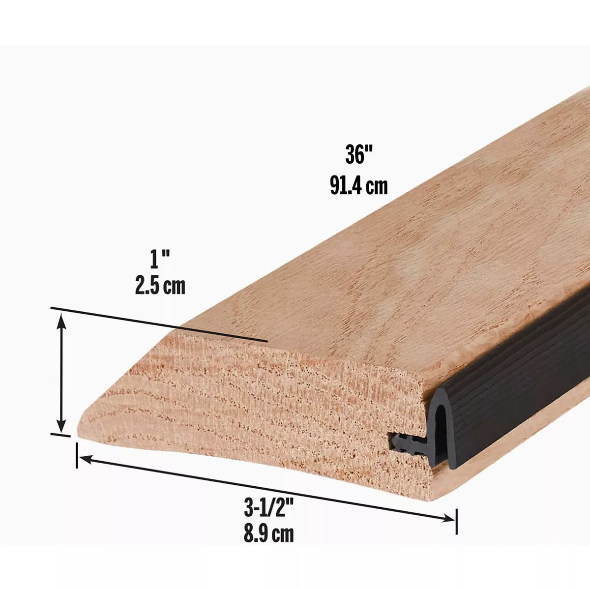 M-D 3-1/2 In. x 1 In. x 36 In. Natural Hardwood and Vinyl High-Profile ...