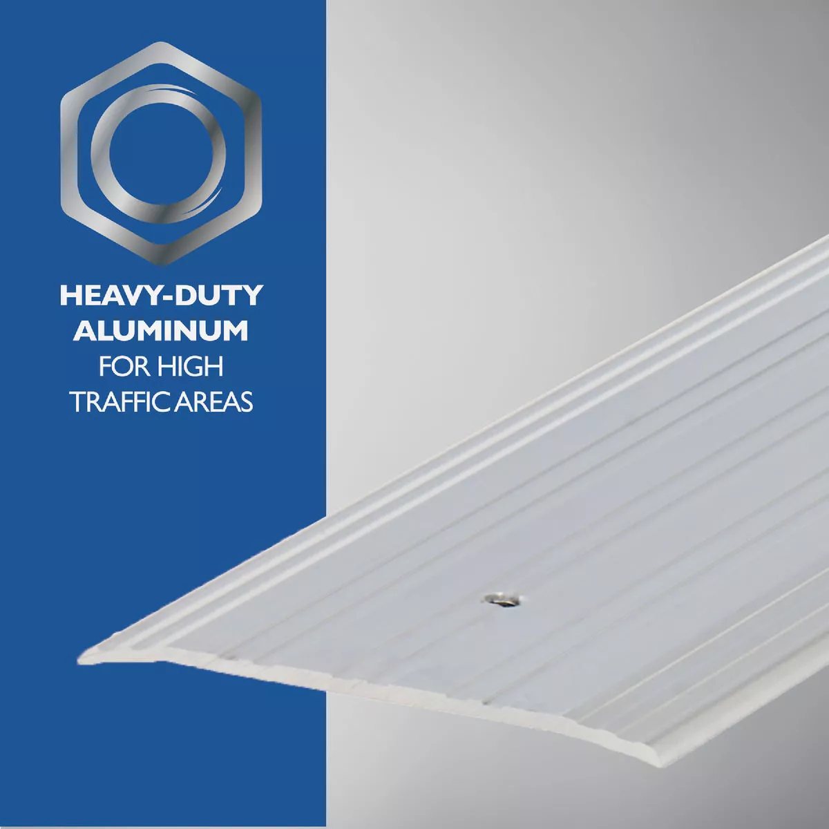 M-D 4 In. x 1/4 In. x 36 In. Silver Aluminum Commercial Flat-Profile ...