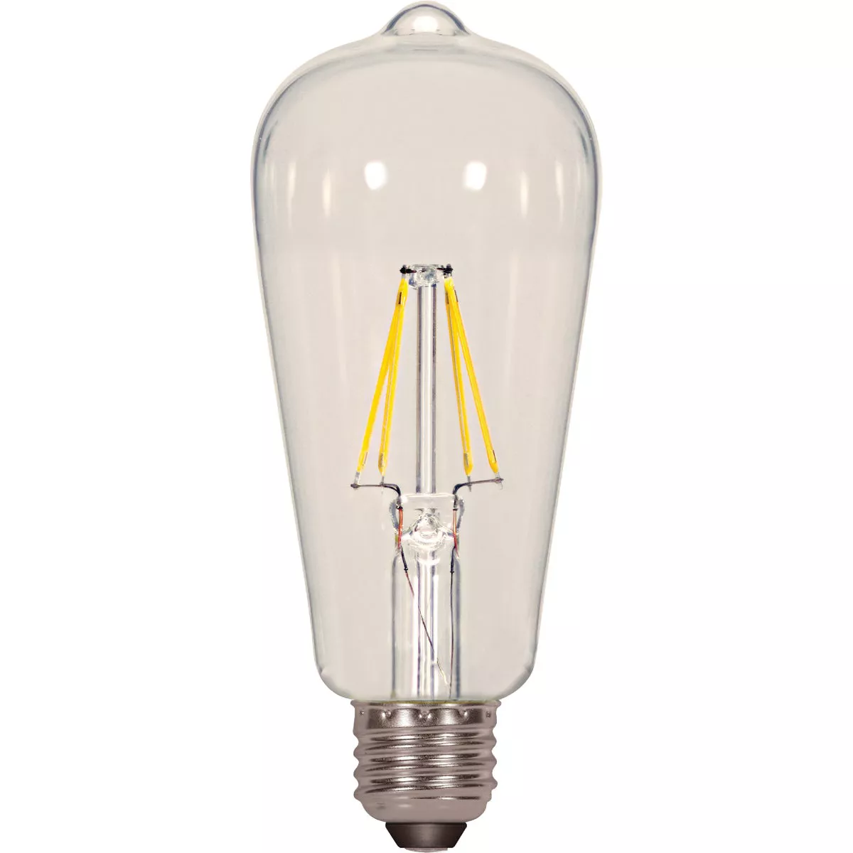 Satco 60W Equivalent Warm White ST19 Medium Base LED Clear Decorative ...