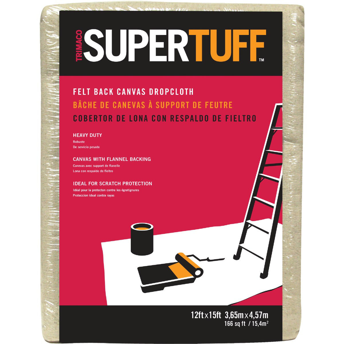 Trimaco Super Tuff 12 Ft. x 15 Ft. Felt Back Canvas Drop Cloth | Do it Best