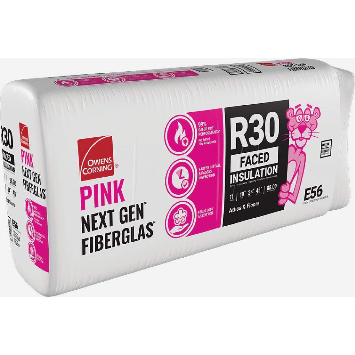 Owens Corning PINK Next Gen R-30 24 In. x 48 In. Faced Fiberglass ...