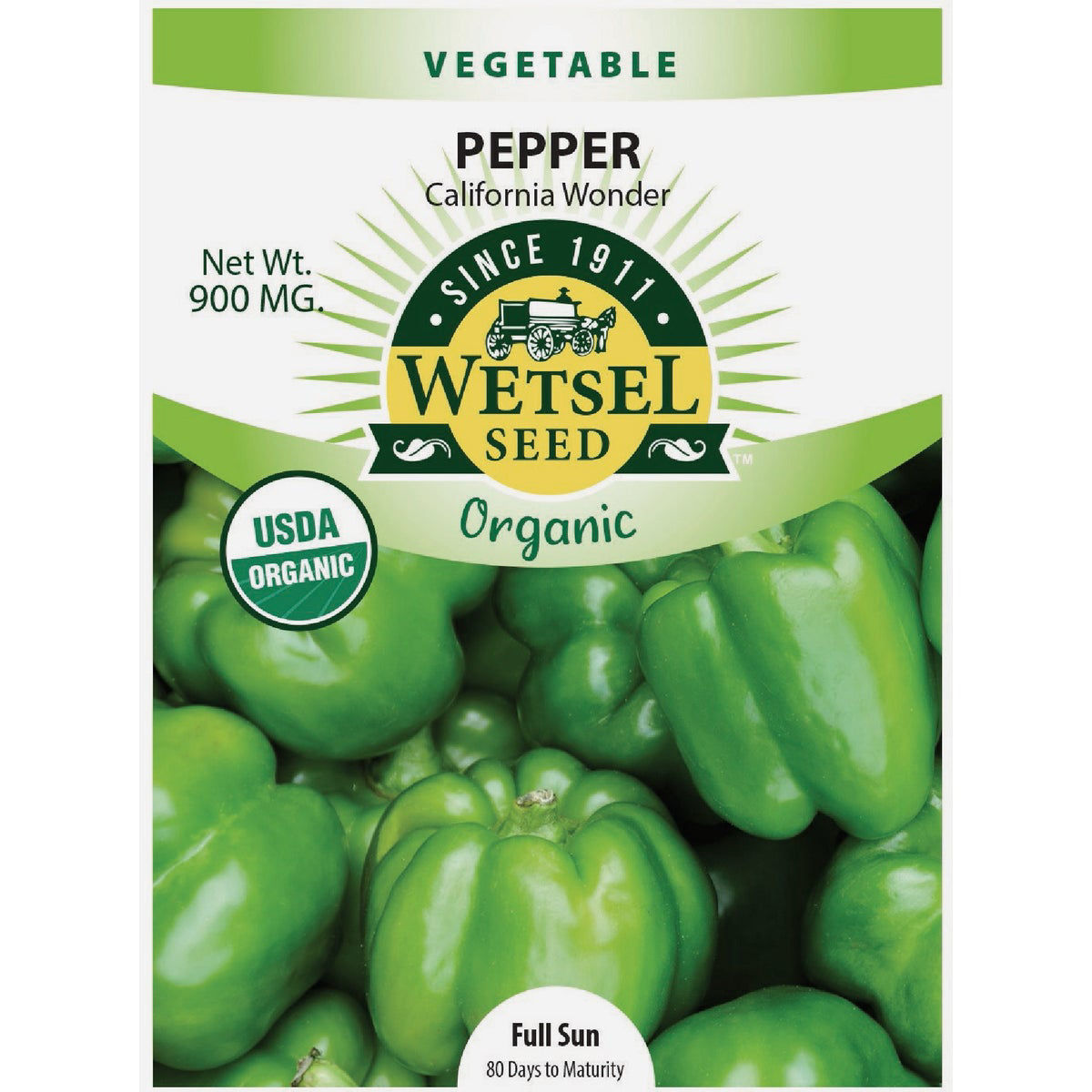 Wetsel Seed Organic California Wonder Pepper Seed Packet | Do it Best