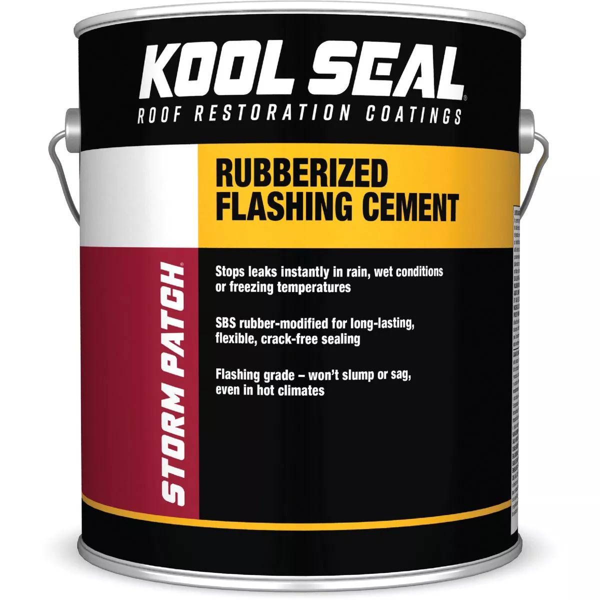 Kool Seal Storm Patch Premium Wet/Dry Patching Cement, Black, 1 Gallon ...