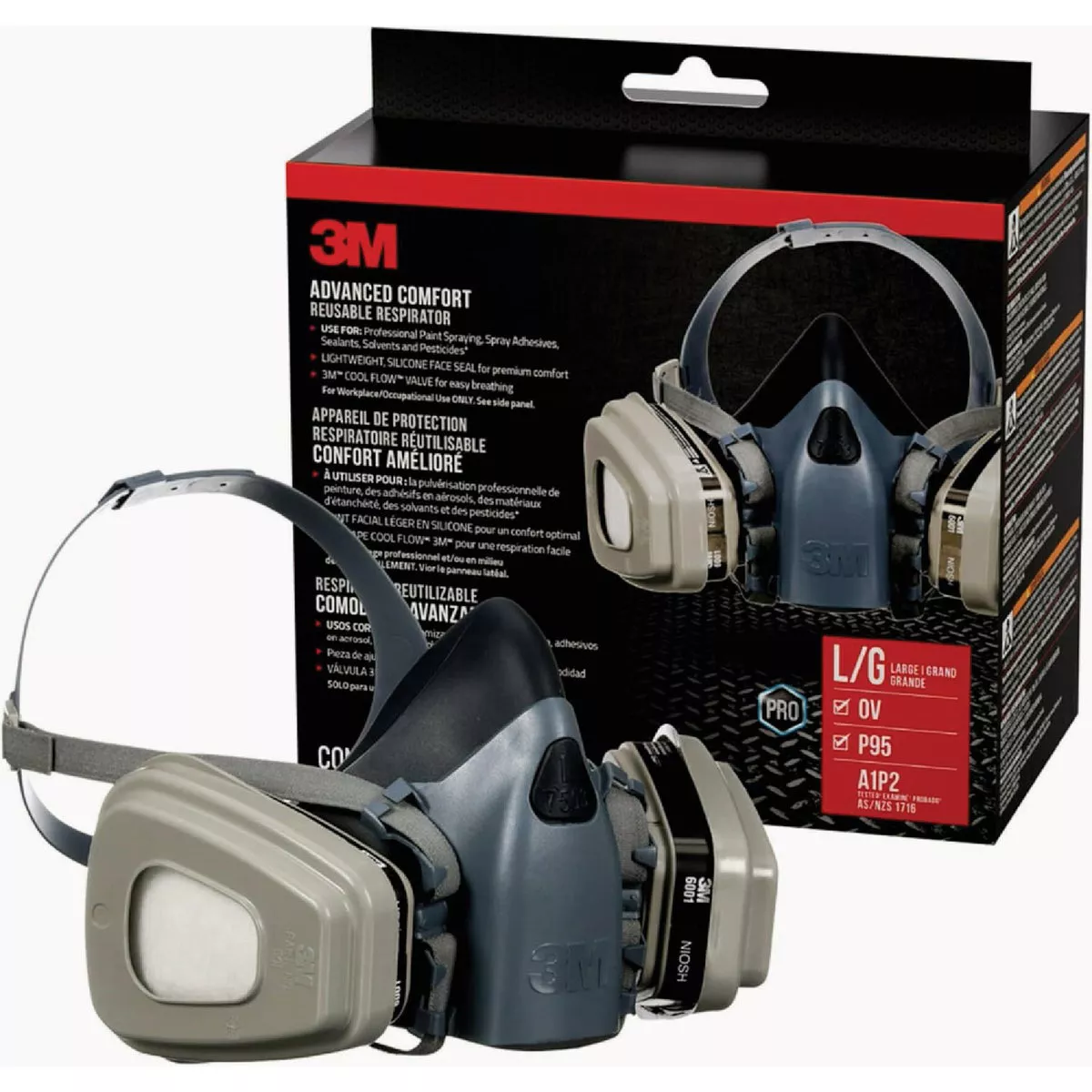 3M Advanced Comfort Cool Flow Large Valve Respirator | True Value Hardware