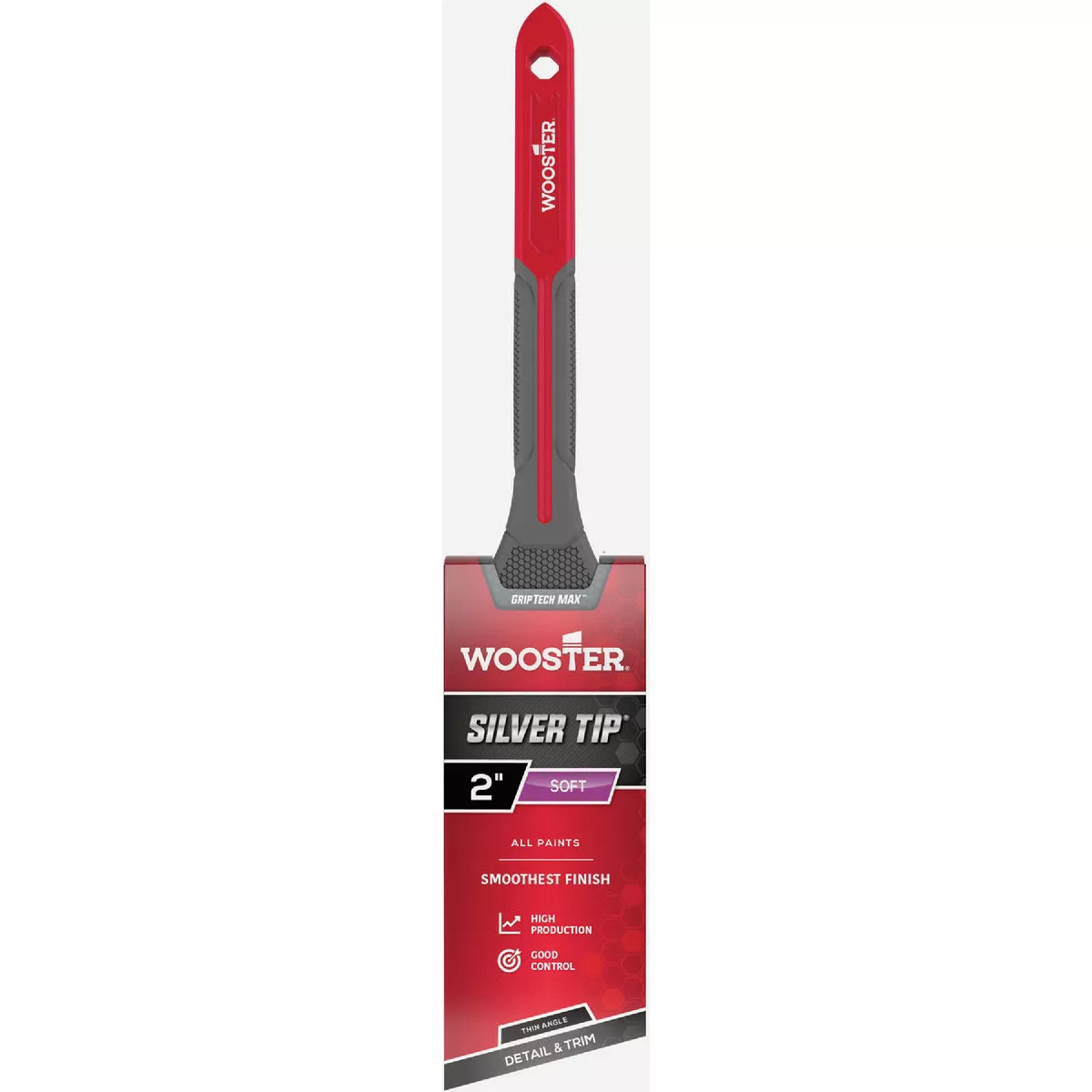 Wooster Silver Tip 2 In. Thin Angle Sash Grip Tech Max Paint Brush ...