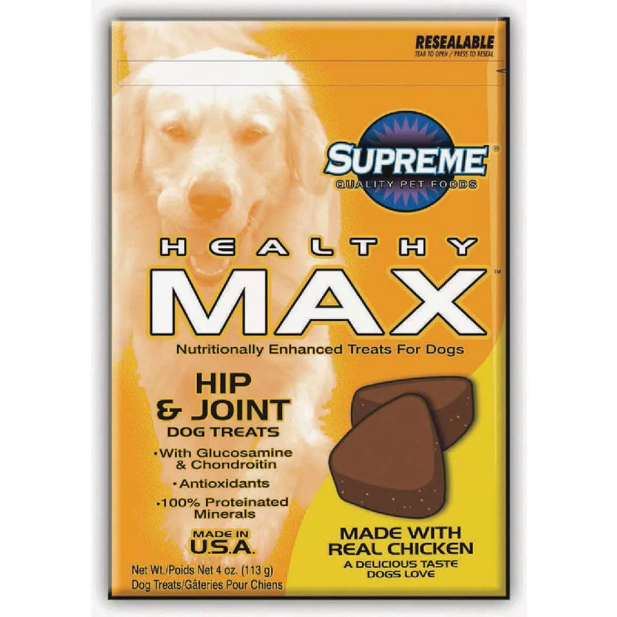 Supreme Healthy Max Hip & Joint Chicken Flavor Dog Treats, 4 Oz. | True ...