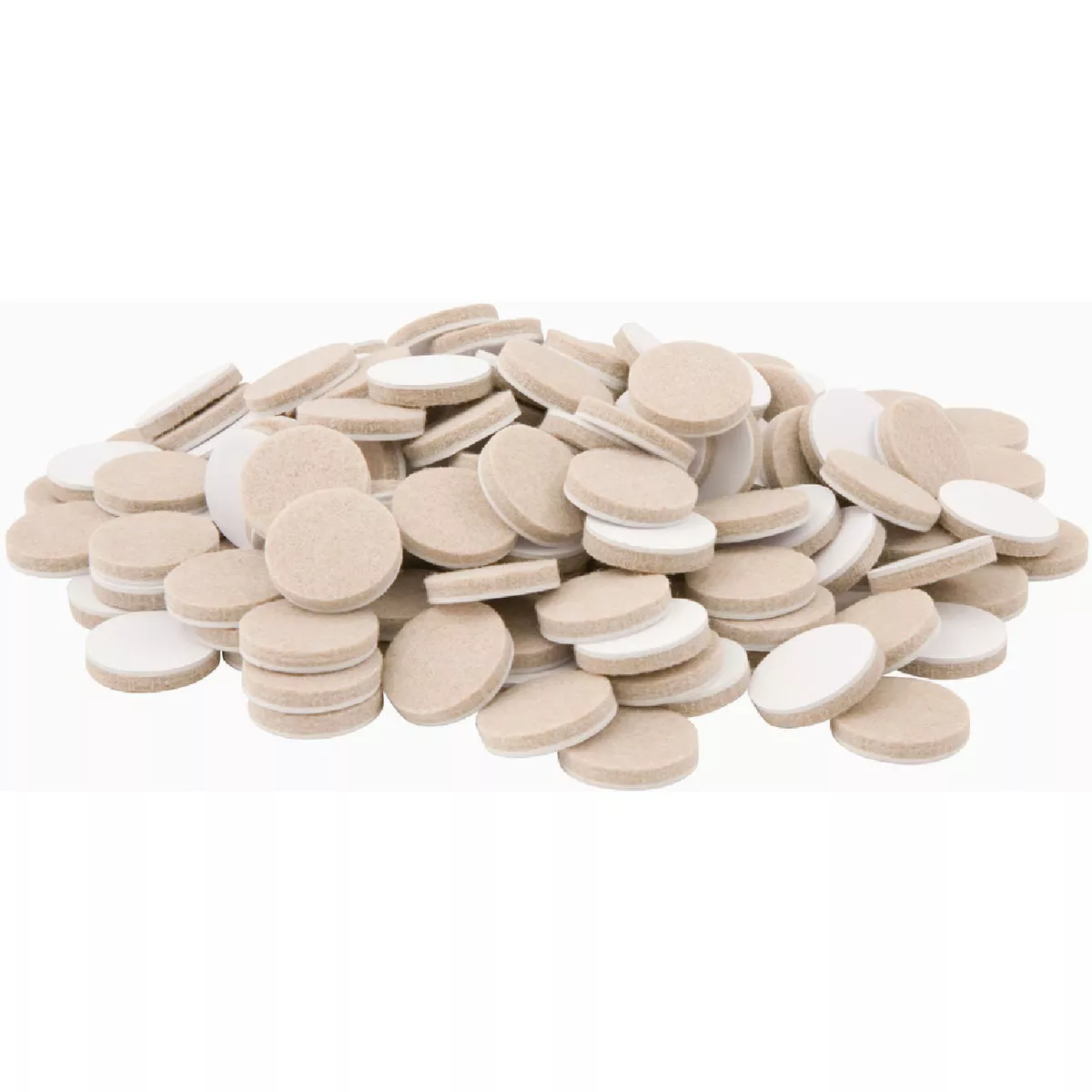 Softtouch 1 In. Beige Round Self-Stick Heavy Duty Felt Pads Value Pack ...