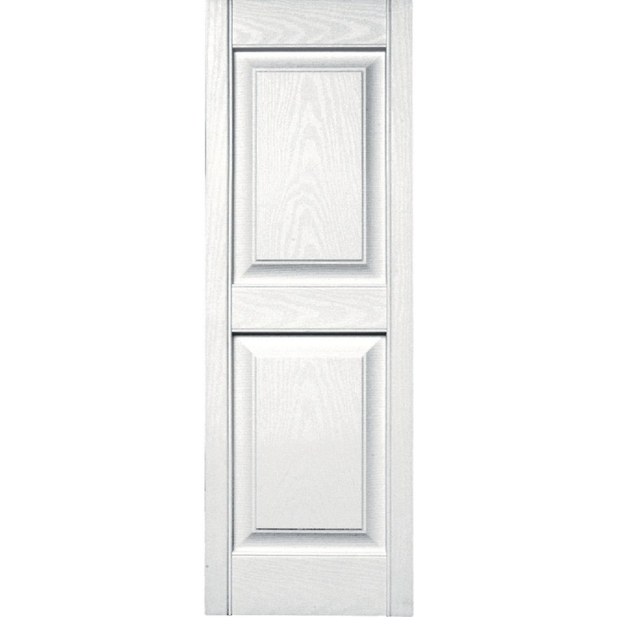 Builders Edge 14.75 in. x 63 in. Bright White Panel Shutter, (2-Pack ...