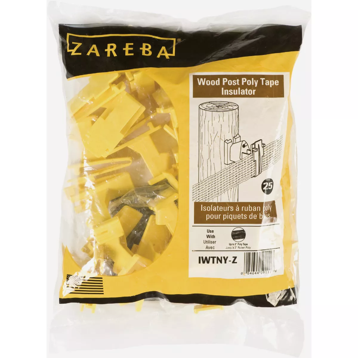 Zareba Systems Yellow Poly Tape Wood Post Insulator | True Value Hardware
