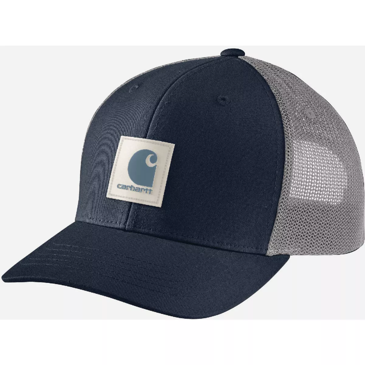 Carhartt Rugged Flex Men's Twill Mesh-Back Logo Patch Cap, Navy | True ...