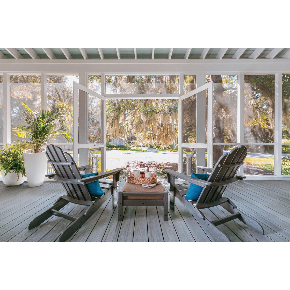 Trex Enhance Naturals 1 In. x 12 In. x 12 Ft. Foggy Wharf Square Edge ...