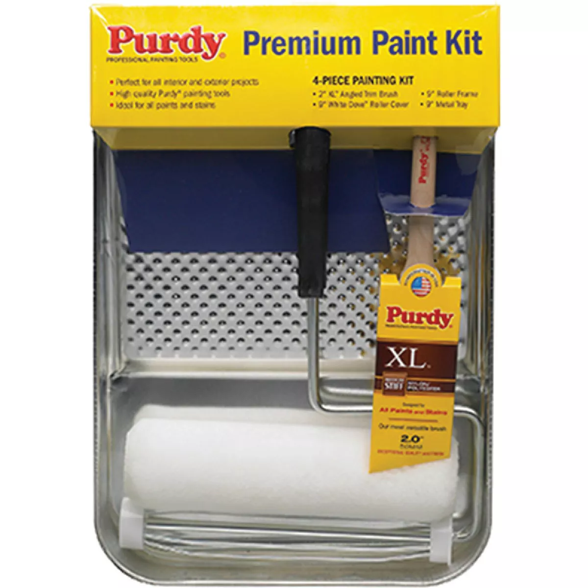 Purdy 3/8 In. Nap x 9 In. Premium Paint Roller & Tray Set (4-Piece ...