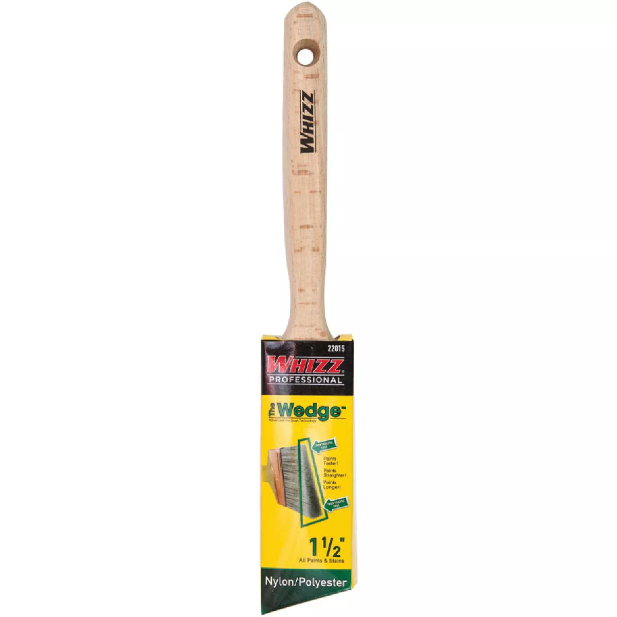 Whizz Pro Wedge 1-1/2 In. Nylon Polyester Wood Handle Paint Brush ...