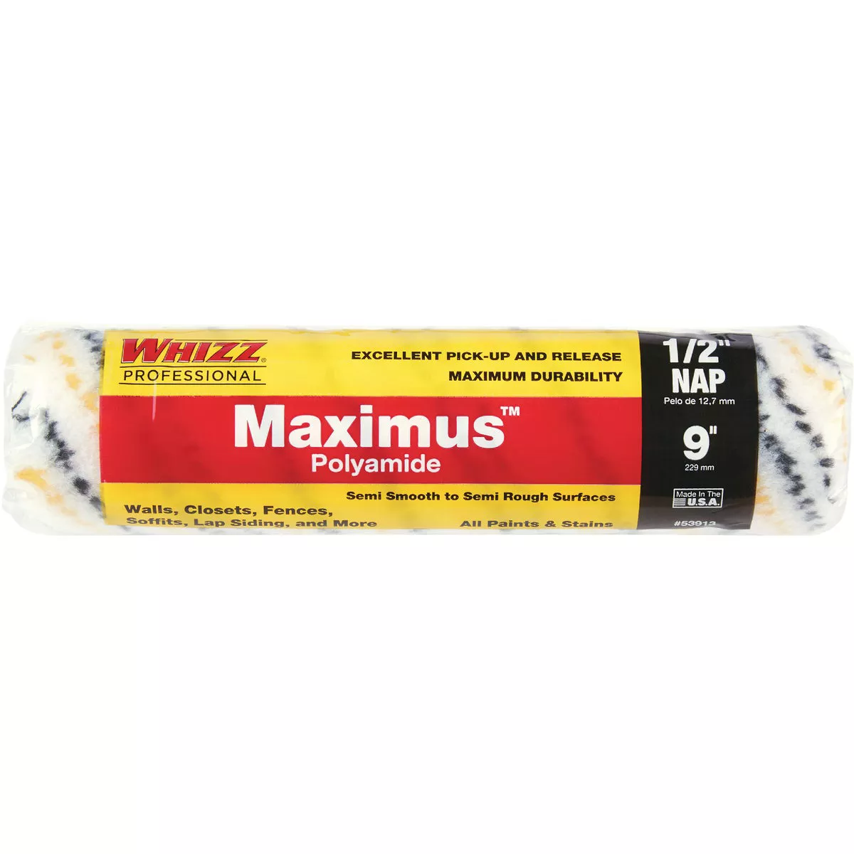 Whizz Maximus 9 In. x 1/2 In. Fabric Cage Roller Cover | True Value ...