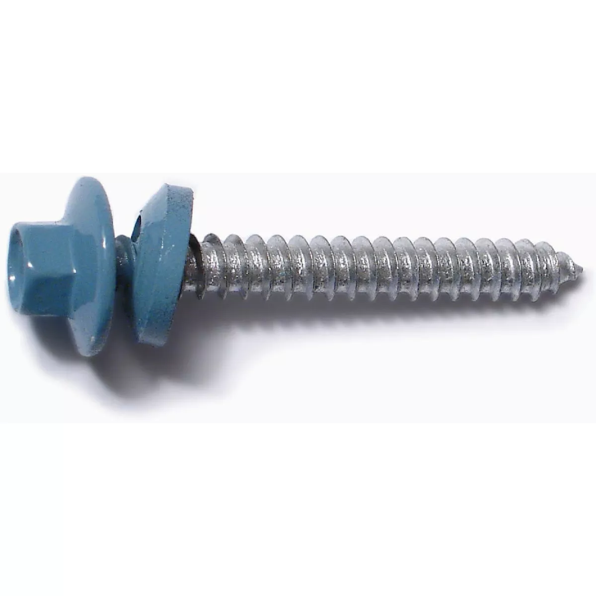 Midwest Fastener #10-14 x 1-1/2 In. Blue Painted Steel Hex Washer Head ...