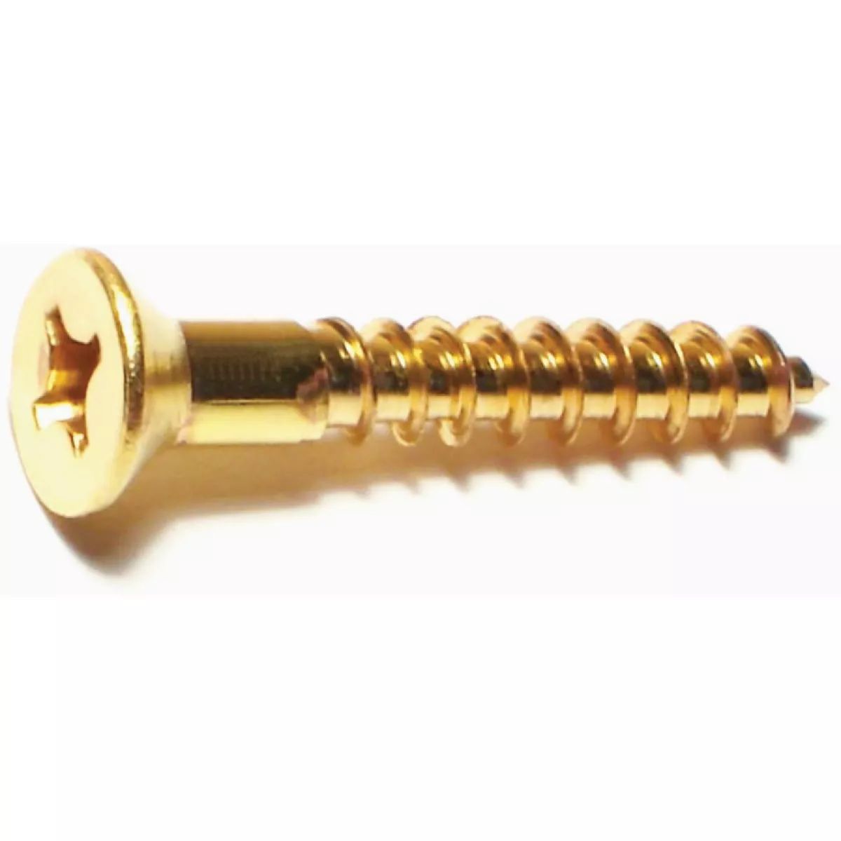 Midwest Fastener #10 x 1-1/4 In. Brass Phillips Flat Head Wood Screws ...