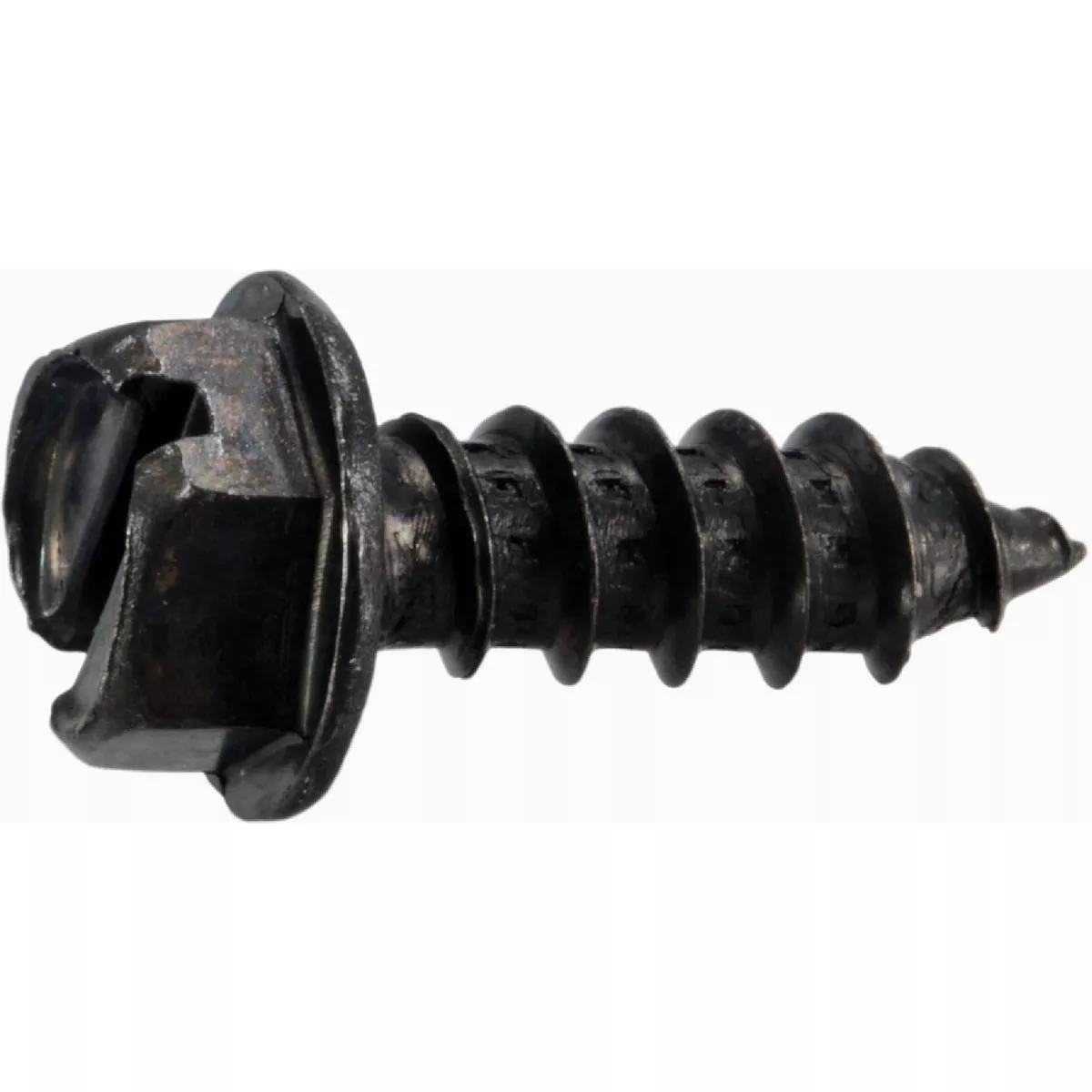 Midwest Fastener #14 x 3/4 In. Black Oxide Steel Slotted Hex Washer ...