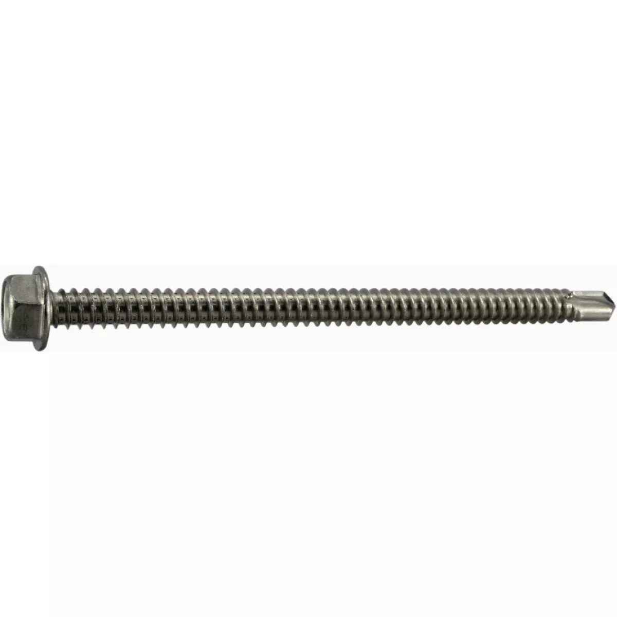 Midwest Fastener #14-13 x 4 In. 410 Stainless Steel Hex Washer Head ...