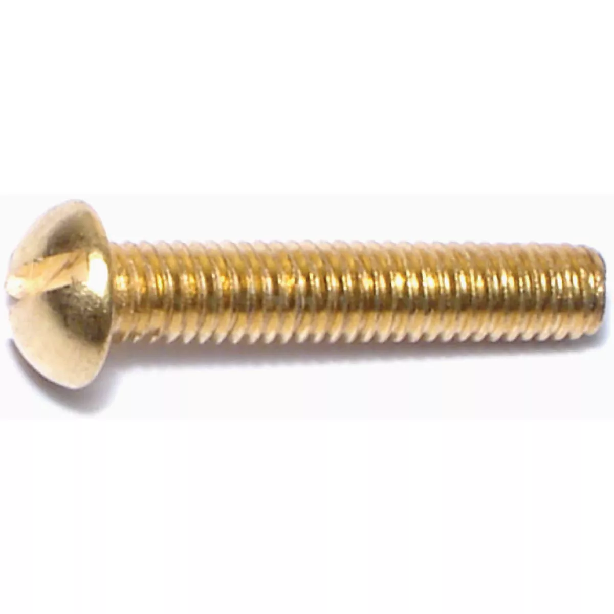 Midwest Fastener #10-32 x 1 In. Brass Fine Thread Slotted Round Head ...