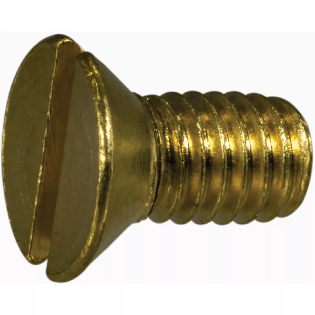 Midwest Fastener #10-24 x 3/8 In. Brass Coarse Thread Slotted Flat Head ...