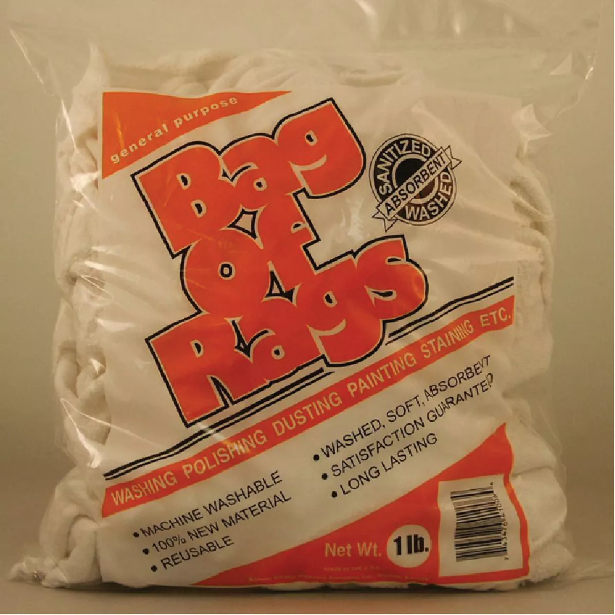 Kamen Wiping Materials Looped White White 1 Lb Rags | Do it Best