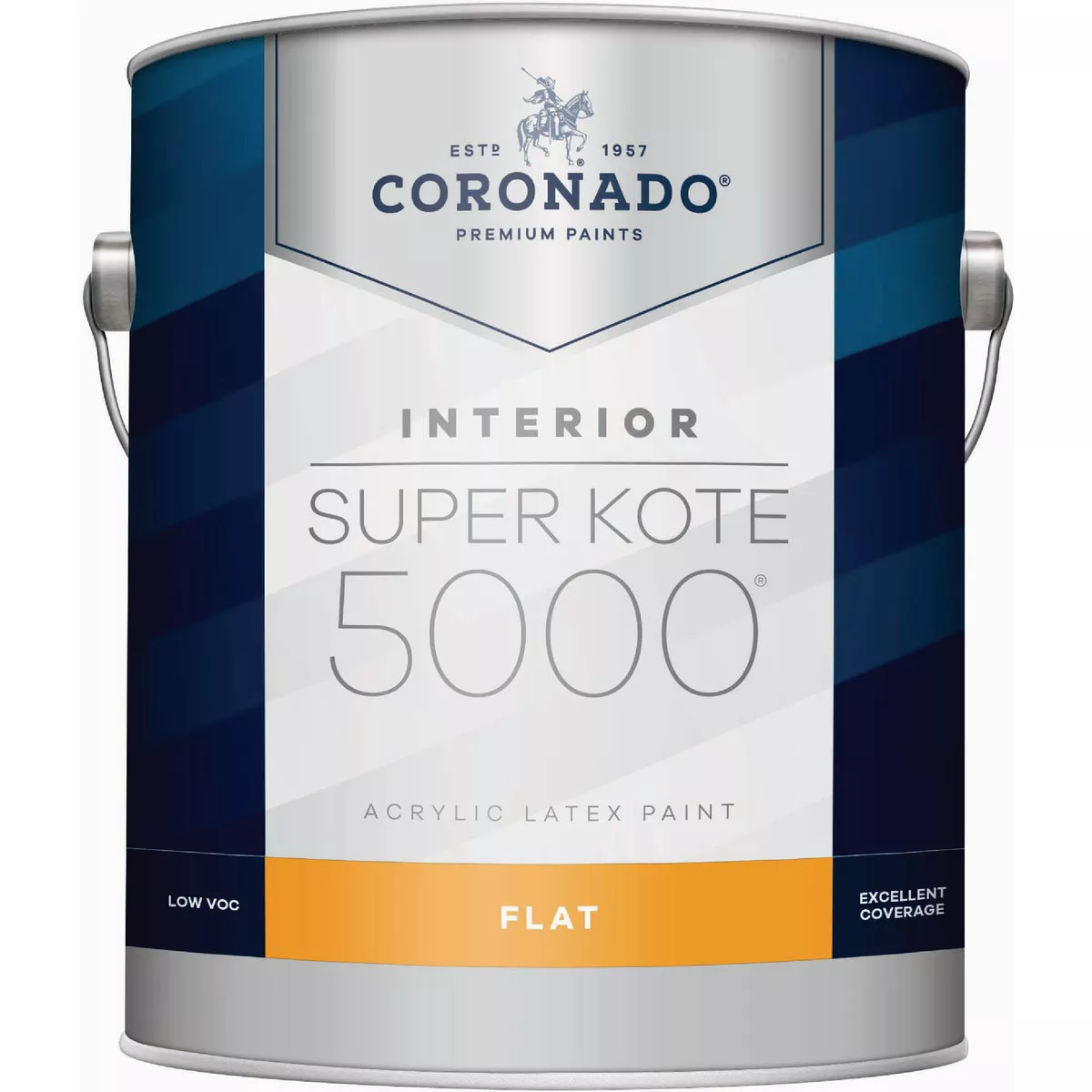 Coronado Super Kote 5000 Acrylic Latex Flat Interior Paint, White, 1 ...