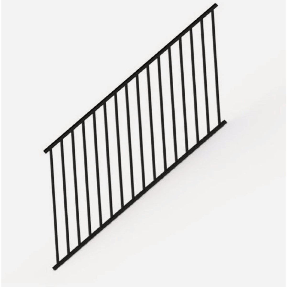 Avalon 6 Ft. x 36 In. Matte Black Stair Rail Panel with Square ...