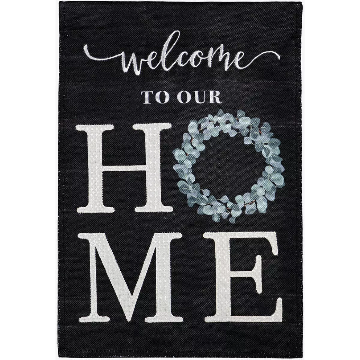 Evergreen Eucalyptus Welcome Garden Burlap Flag | True Value Hardware